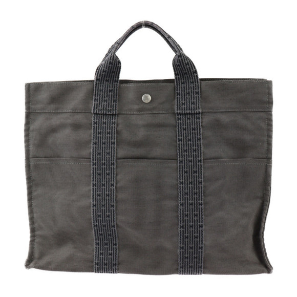 Hermes | Bags | Hermes Hermes Yale Line Tote Mm Bag Canvas Gray Silver Hardware Handbag | Poshmark